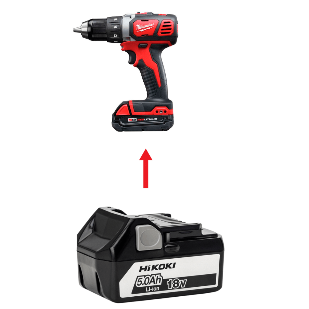 Batteriadapter Hitachi / HiKOKI till Milwaukee - Graded.se